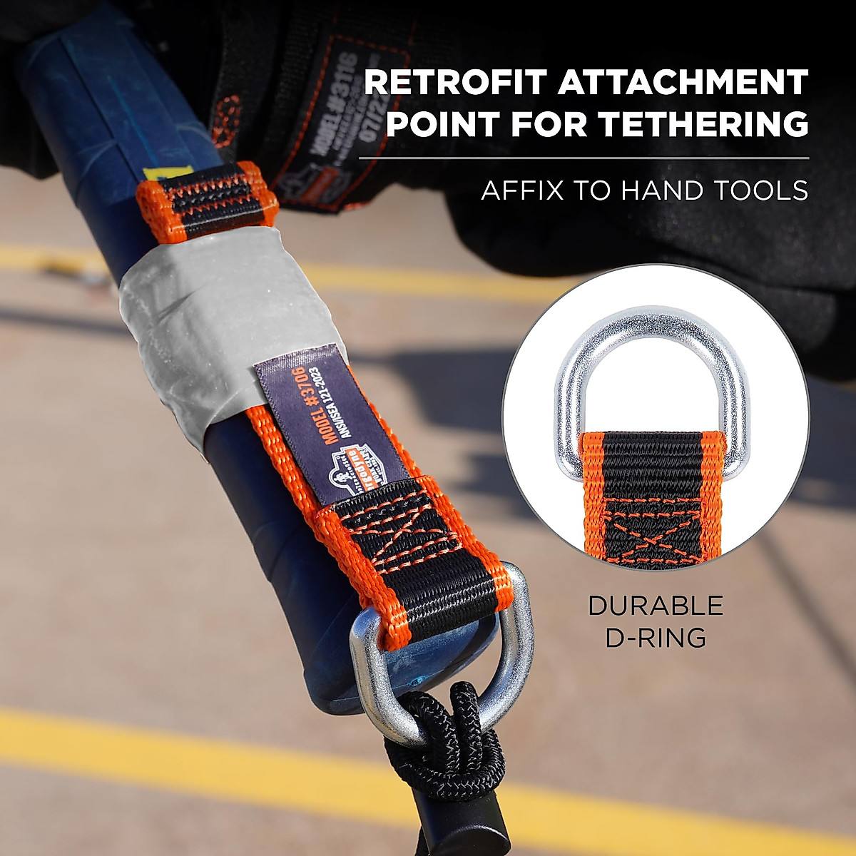 Ergodyne Squids 3706 Tool Tethering Attachment for Hand Tools, 5lbs Weight Rating, 3-Pack