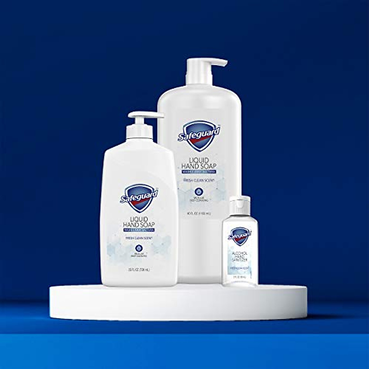 Safeguard Liquid Hand Soap, Washes Away Bacteria, Micellar Deep Cleansing, Fresh Clean Scent, 25 Oz (Pack of 4)