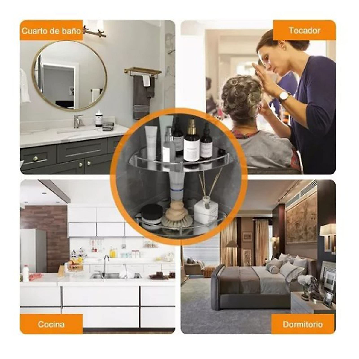 Nachukan 4 Pcs Stainless Steel Corner Shower Shelves, Triangular Wall Mounted Bathroom Racks - Strong Load Bearing Space Saving Shower Rack