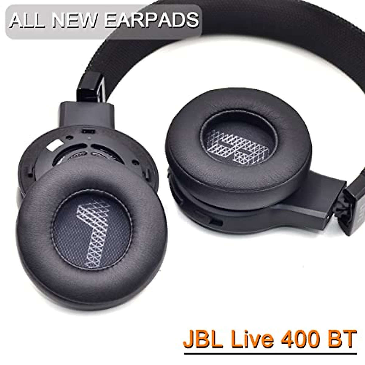 Live 400 BT Earpads - defean Replacement Ear Pads Cover Cushions Foam Compatible with JBL Live 400BT On-Ear Wireless Headphones,High-Density Noise Cancelling Foam,Softer Leather (Black)
