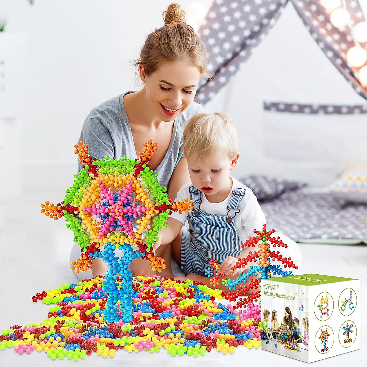 CPSYUB Interlocking Building Discs Sets, 200PCS Stem Building Blocks for Kids Ages 4-8, Connect Blocks Educational Toys for Classroom Kindergarten, Christmas Birthday Gifts for Preschool Boys Girls