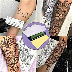 CINRA Tattoo Transfer Paper, 30 Sheets Tattoo Stencil Transfer Paper Tattoo Thermal Stencil Paper 4 Layers 8 1/2" x 11" Tattoo Copy Carbon Tracing Paper for Tattooing, A4 Size