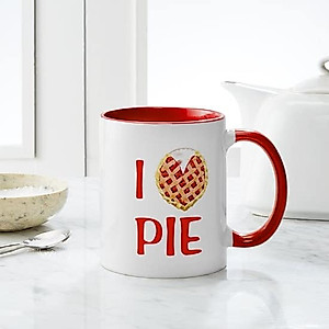 CafePress I Love Pie Mug Ceramic Coffee Mug, Tea Cup 11 oz