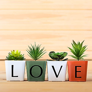 HECATY 5 Pcs Faux Succulents Set,Realistic Large Fake Succulents,Artificial Hanging Ornaments Fleshed Plant Textured for Home Garden Wedding Party Decoration (green)