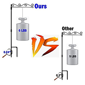 Garden Flag Stand Flagpole,Sturdy Wrought Iron Garden Flag Holder Include Yard Flag Pole Clip for Season Garden Flags (Without Flag) (2 Pack)