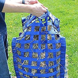 Derby Originals Natural Grazer Patented Four Sided Slow Feed Horse Hay Bale Bag with Exclusive Super Tough Bottom, Hunter Green (71-7133-HGR)