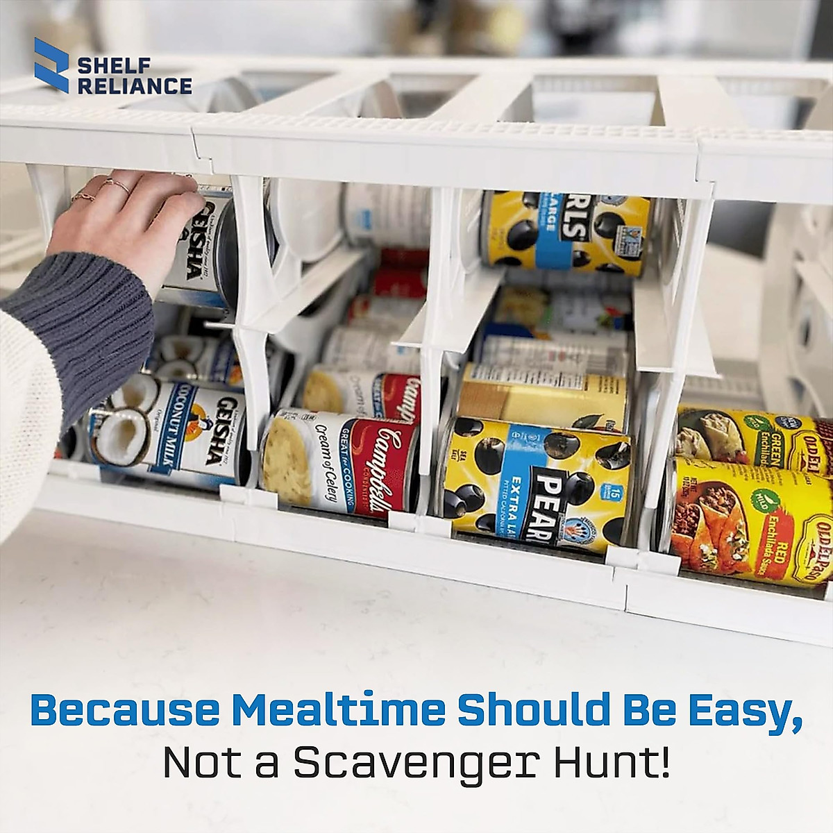 Cansolidator Pantry Plus Stores 60 cans | Rotate Cans First in First Out | Canned Food Organizer for Pantry | Canned Food Storage | Organize Your Kitchen and Pantry