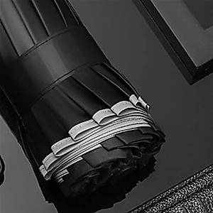 TAPHET Umbrellas Men Women Umbrella Large Windproof Reflective Stripe Reverse Automatic Umbrellas Sun Rain Business Car Travel (Color : Red)