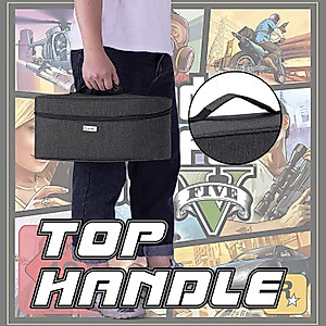 CURMIO Game Disc Storage Bag for up to 24 Discs, Universal Portable Gaming Disk Carrying Case Compatible for PS4/PS4 Pro/PS3/PS5/Xbox One/Xbox Series X/S, Black