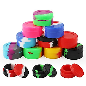 NQEUEPN 30pcs 7ML Silicone Containers Round Multicolored Small Storage Jars Multi Use Cosmetic Storage Containers for Melt Wax, Food, Cosmetics, Essential Oils, Mini Crafts