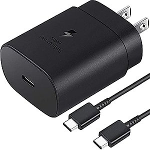 Samsung Super Fast Charging,25W USB C Wall Charger Block with 5FT Type C Cable for Samsung Galaxy S22/S22+/S22Ultra/S21/S21+/S20/S20+/S10/S10 Plus/S10e/S9/S9 Plus/S8 Plus/Note 20/Note 10/Note 9/Note 8