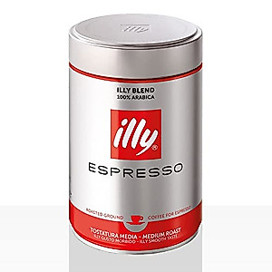 Illy Ground Ground Espresso Medium Roast, 8.8oz (Pack of 2)