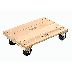 Global Industrial Hardwood Dolly - Solid Deck, 36 x 24, 1200 Lb. Capacity