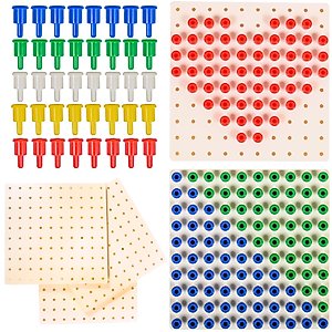 edxeducation Pegs and Peg Board Set - 1,000 Pegs + 5 Boards - Classroom, Occupational Therapy Resource - Fine Motor Skills Toy for Kids