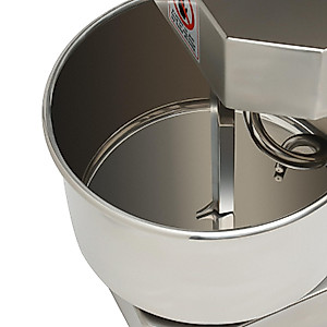 750W Commercial Dough Mixer 10.5Qt Dual Rotating Dough Kneading Machine with Food-grade Bowl Infinitely Adjustable Speed, Security Shield Baking Equipment for Restaurant Pizzeria
