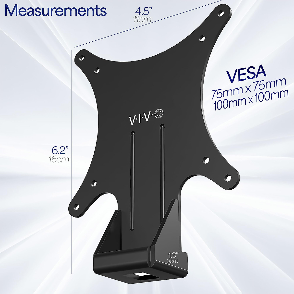 VIVO Quick Attach VESA Adapter Designed for HP Monitors 27er, 27es, 27ea, 25er, 25es, 24ea, 24es, 23er, 23es, 22er, 22es, 22f, 23f, 24f, 25f, 27f, 27fw VESA 75x75m and 100x100mm, MOUNT-HP27ER