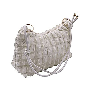 Amamcy Quilted Hobo Purse for Women Large Capacity Tote Bag Clutch Purse Shoulder Handbag Lightweight Adjustable Strap