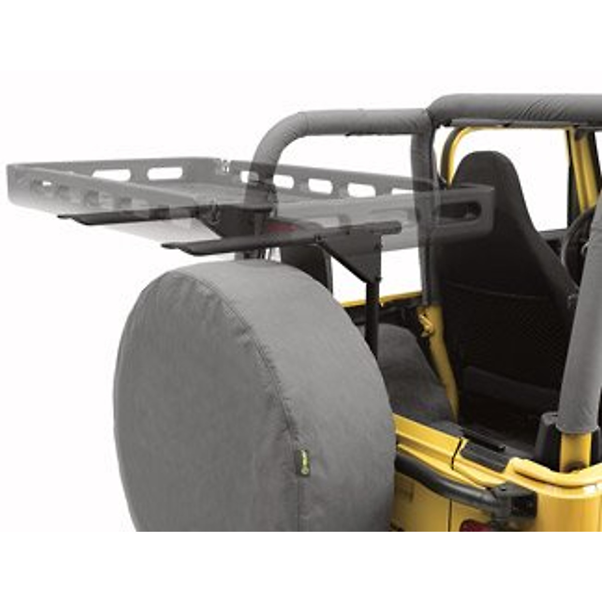 Bestop 4141101 Tailgate Rack Bracket System for 1987-2006 Wrangler