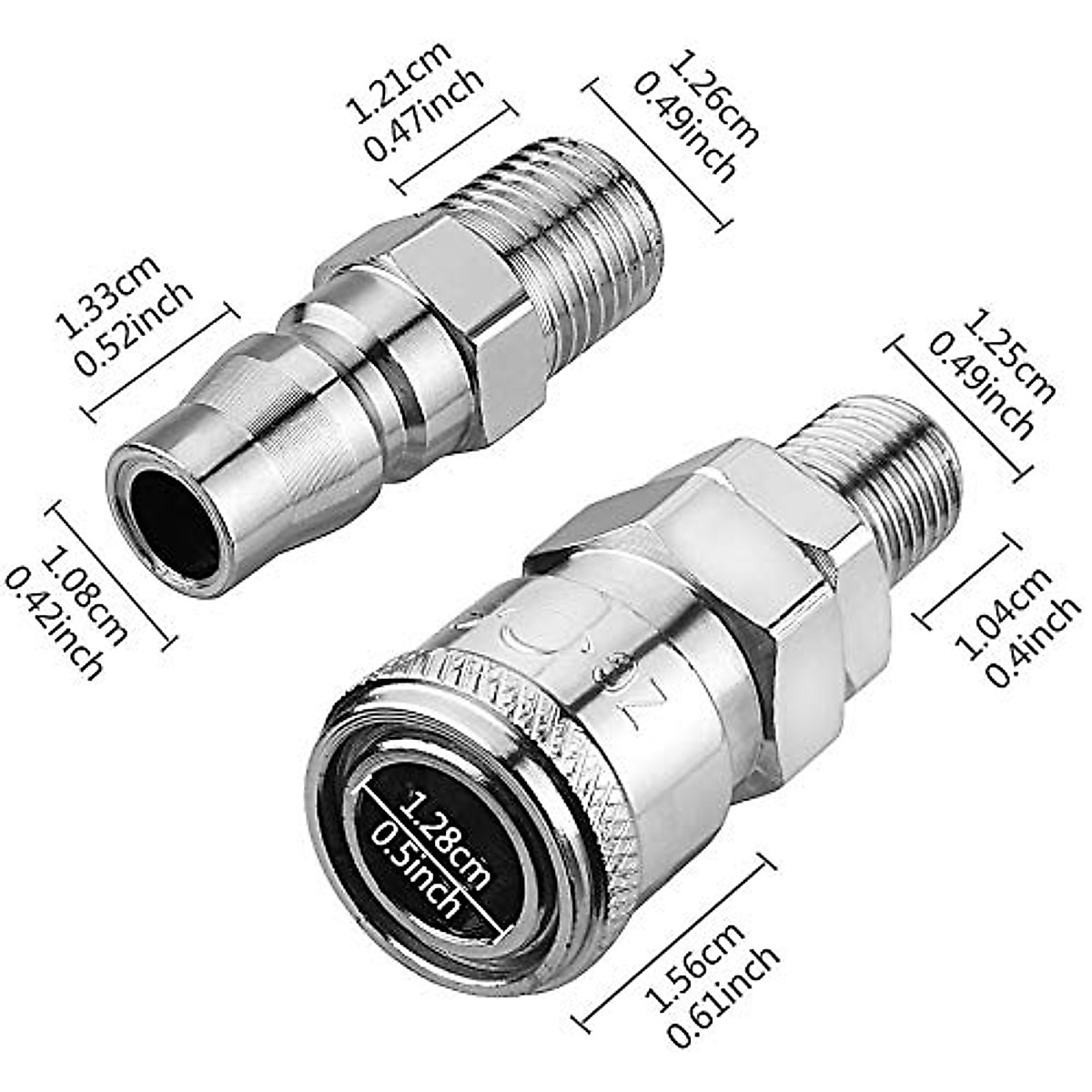 Preciva Air Compressor Pressure Regulator with Dial Gauge, 0-175 PSI Air Gauge for Air Compressor and Air Tools (Four Way Valve)