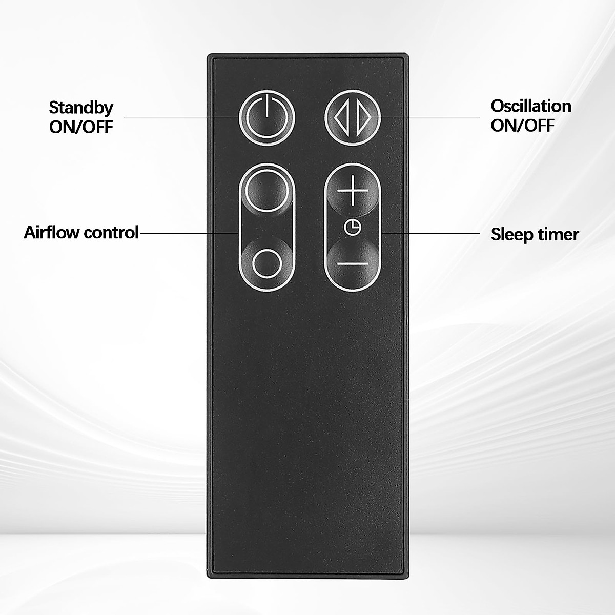 YKoneCha 965824-01 965824-02 Replacement remote control for Dyson AM06 Desk Fan, AM07 Tower Fan, AM08 Pedestal Fan with magnetic battery