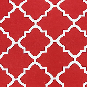 FBTS Prime Pack of 2 Outdoor Waterproof Decorative Throw Pillow Covers for Patio Furniture, 18x18 Inch Fade Resistant Patio Garden Cushions for Couch Bed Sofa, Geometric Red