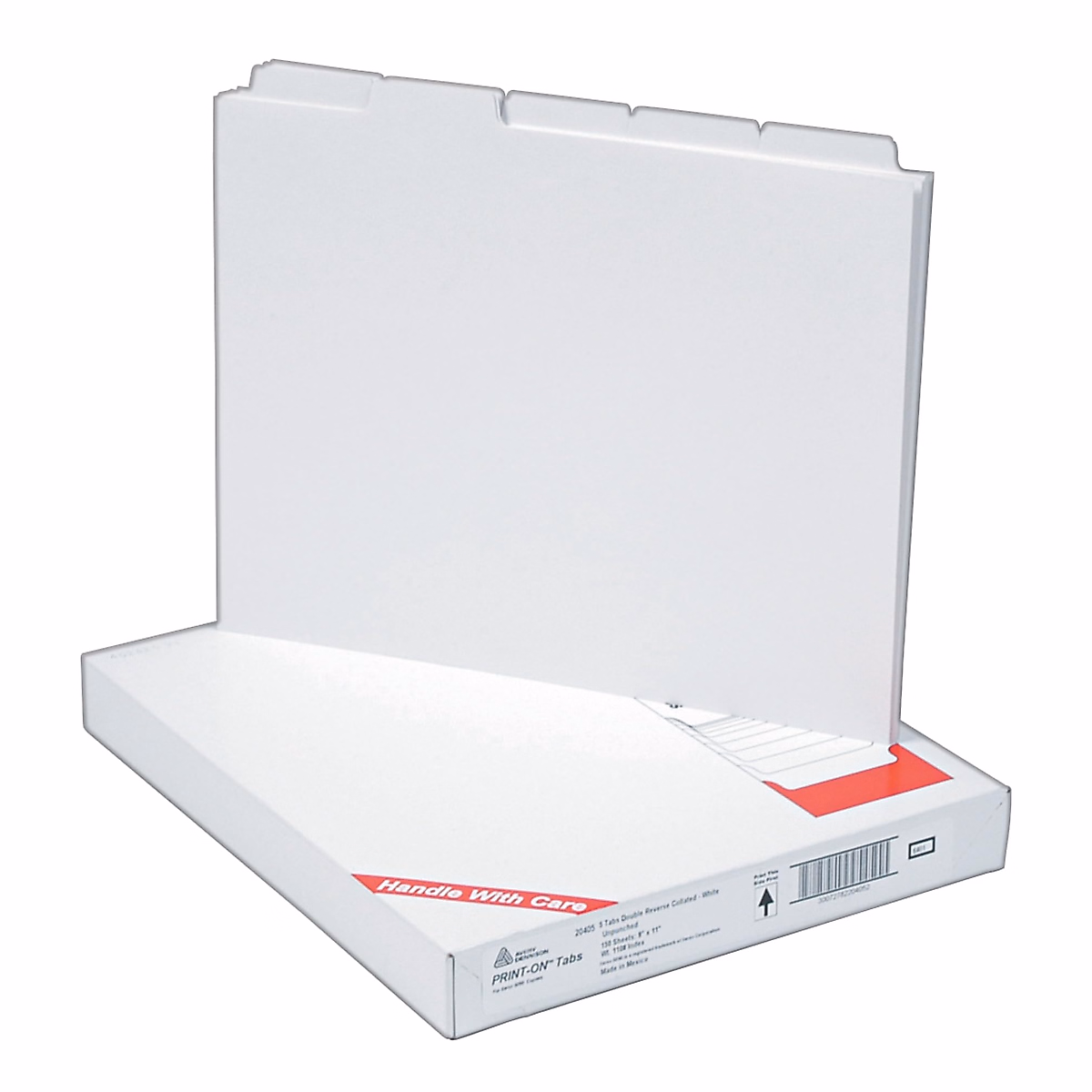 Avery Copier Tab Binder Dividers, 5 White Tabs, Unpunched, 30 Sets (20405)