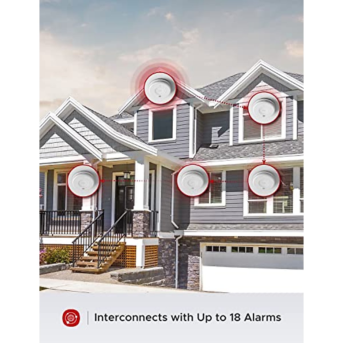 X-Sense AC Hardwired Combination Smoke and Carbon Monoxide Detector, Hardwired Interconnected Smoke and CO Detector Alarm with Replaceable Battery Backup, XP06, 1-Pack