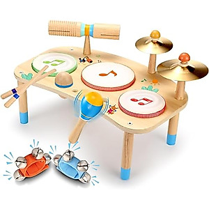 OATHX Kids Drum Set - 11 in 1 Musical Instruments for Toddlers Baby Preschool Educational Musical Toys, Montessori Toys for Kids Ages 1-6