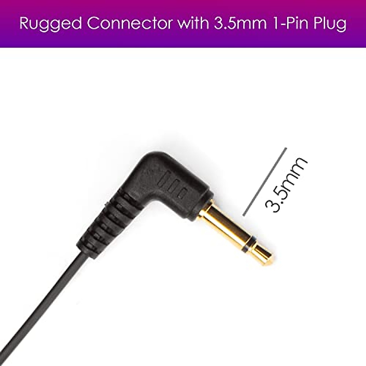 Remtise 3.5mm Receiver/Listen Only Headset Single Wire Earhook Earpiece for Two-Way Radios/Walkie Talkie Speaker Mics (Black)