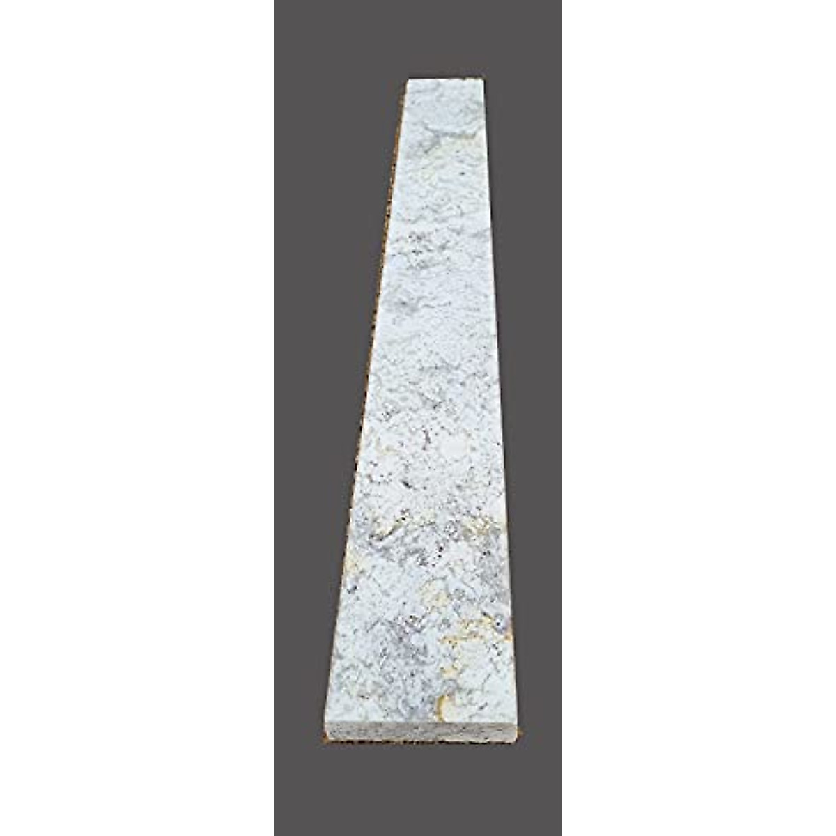 TR Stones River White Granite Threshold | Marble Saddle | Beveled (42" x 4")