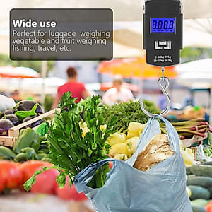 Fdit USB Rechargeable Portable Electronic Scale Portable Fishing Express Scale Electronic Portable Scale 55kg for Fishing Express Luggage