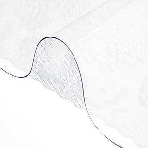 VEVOR Plastic Table Cover 36 x 60 Inch, 2 mm Thick Clear Table Protector, Rectangle Clear Desk Mat, Waterproof & Easy Cleaning for Office Dresser Night Stand