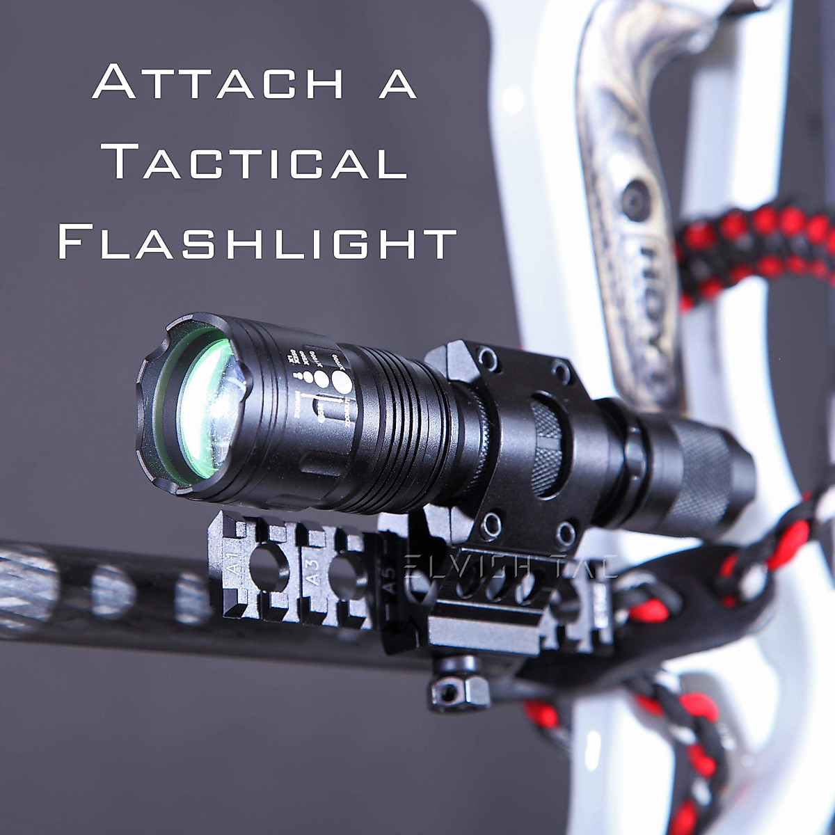 Elvish Tac Picatinny Rail for Compound Bow-Stabilizer Mount - Bowhunting Bowfishing