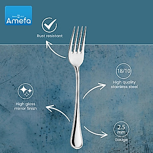 Amefa Haydn 20-piece 18/10 Stainless Steel Flatware Set, High Gloss Mirror Finish, Silverware Set Service for 4, Dishwasher Safe, Rust resistant Cutlery.
