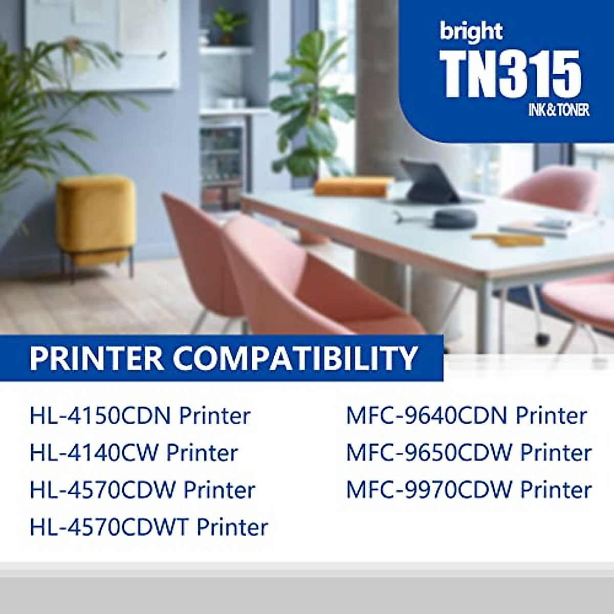 EAXIUCE (Black, 1-Pack) Compatible High Yield TN315 TN315BK Toner Cartridge Replacement for Brother HL-4150CDN 4140CW 4570CDW 4570CDWT MFC-9640CDN 9650CDW 9970CDW Printer by PALLAEAXIUCEMTONER