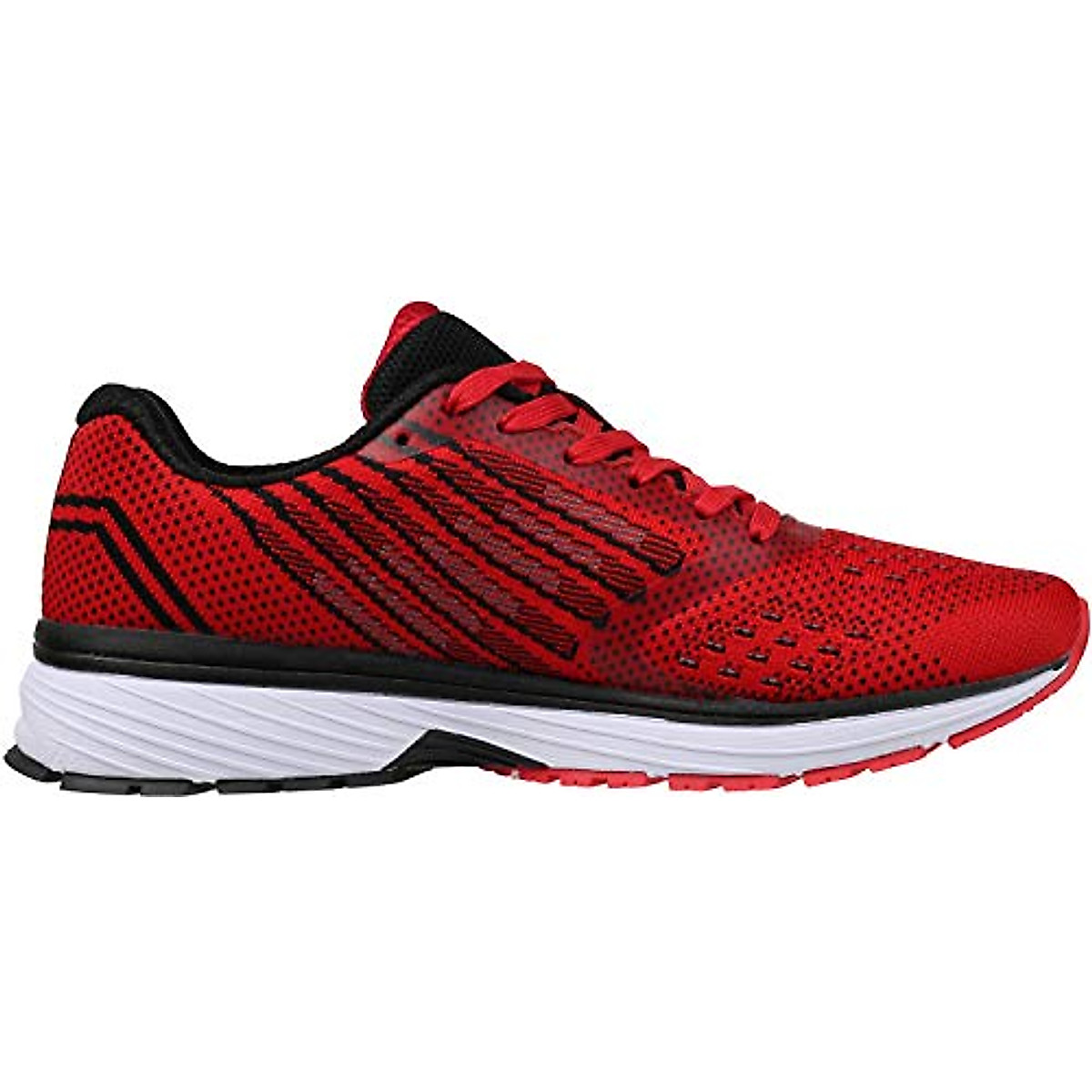 Joomra Men's Running Tennis Shoes Lace up Size 11 Walking Red Gym Fitness Jogging Lightweight Road Runner Jogger Treadmill Cushioning Cross Training for Man Athletic Sneakers 45