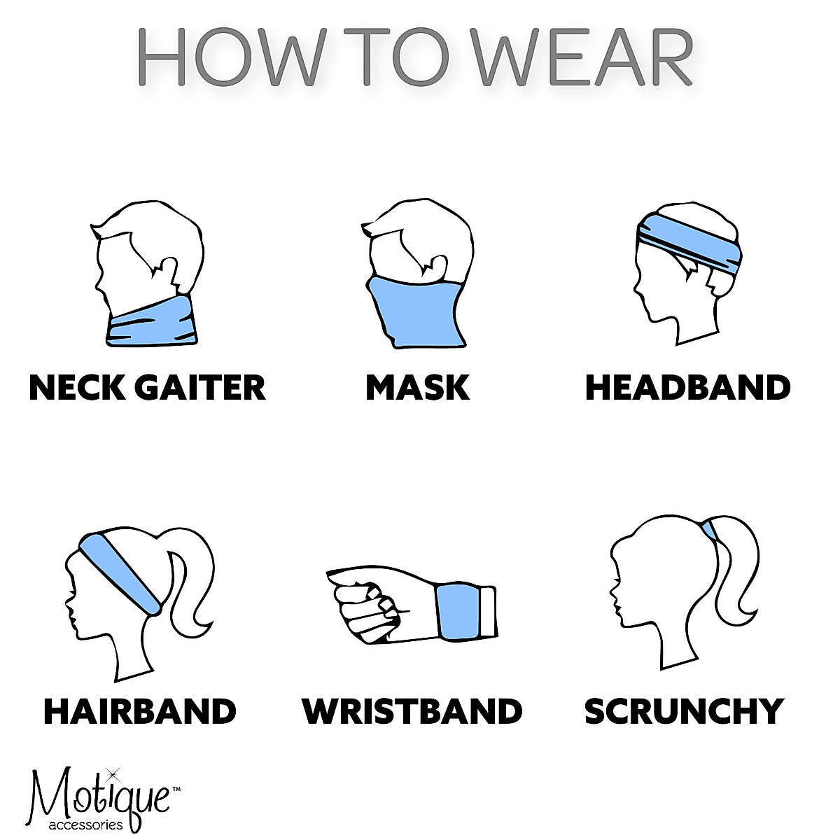 Motique Accessories Set of 3 Navy Large Cotton Paisley Bandanas