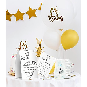 Guess The Sweet Mess - Baby Shower Games Guess The Sweet Name That Poo, Dirty Diaper game - gs006B