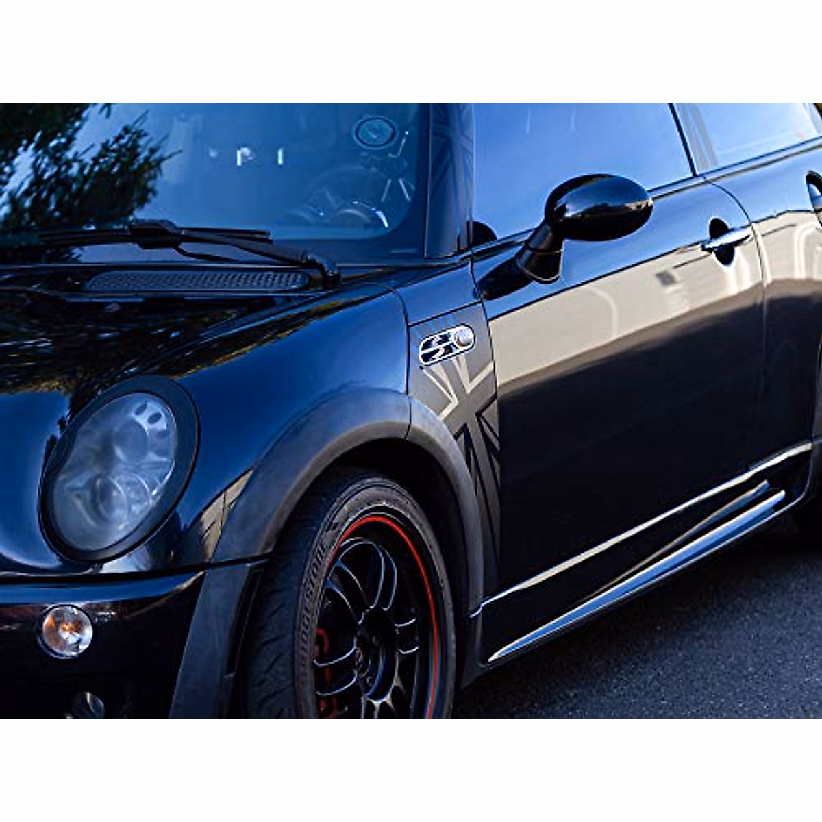 CravenSpeed Union Jack Side Scuttle Panel Decal Kit for Mini Cooper R53 2001-2006 (Matte Black)