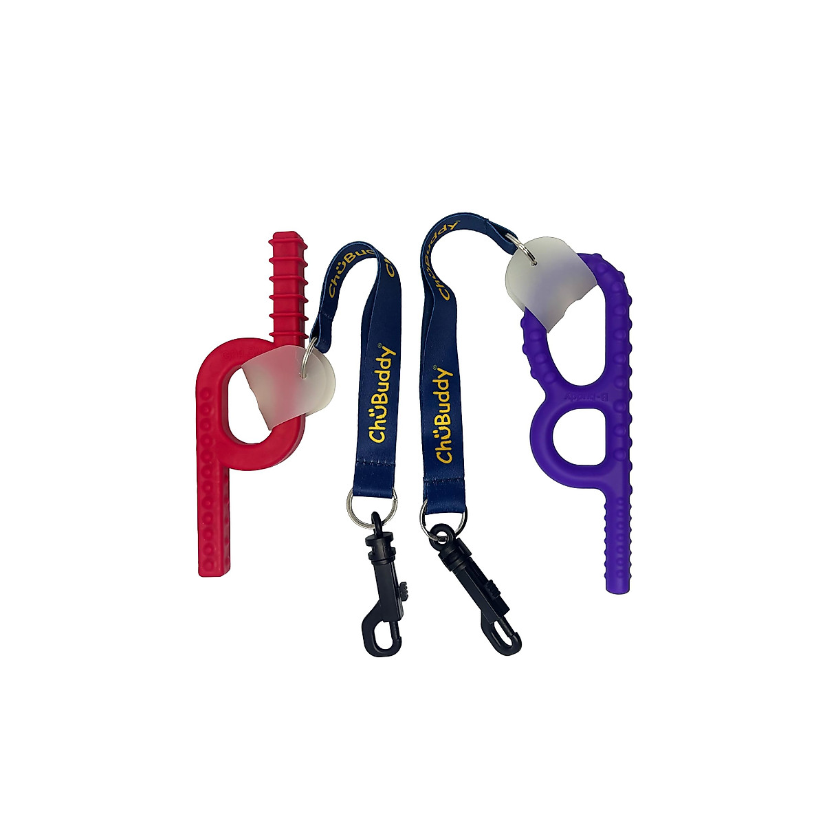 Chubuddy Navy Sublimated Chewy Holders Set of (2) - Two Sublimated tethers and Two Natural Straps