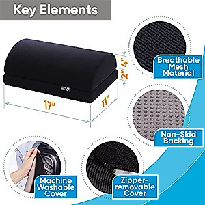 5 STARS UNITED Knee Pillow for Side Sleepers and Foot Rest for Under Desk at Work – Adjustable, Bundle