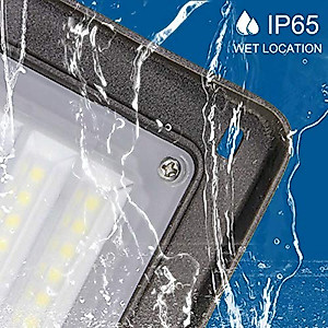 DAKASON 30W LED Flood Light Outdoor, Dusk-to-Dawn Photocell 180° Adjustable Knuckle, 3900LM 5000K Replaces 100W HPS/MH, IP65 Waterproof Outdoor Security Lighting Fixture, 100-277Vac, ETL Listed