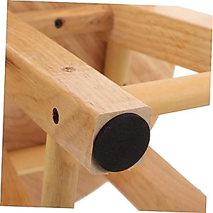 Parliky Solid Wood Bench Stool Wood Small Wood Stools Wood Stool for Bathroom Plant Table Indoor Short Step Stool Stools for Sitting Bench Mini Step Stool Low Stool Wooden