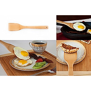 Bamboo Cutting Board Housewarming Gift Set - With Bonus 3-Piece Cooking Utensils - Wooden Spoon, Salad Tongs and Wood Spatula - Mother's Day, Wedding & Kitchen Gadgets Gift Idea