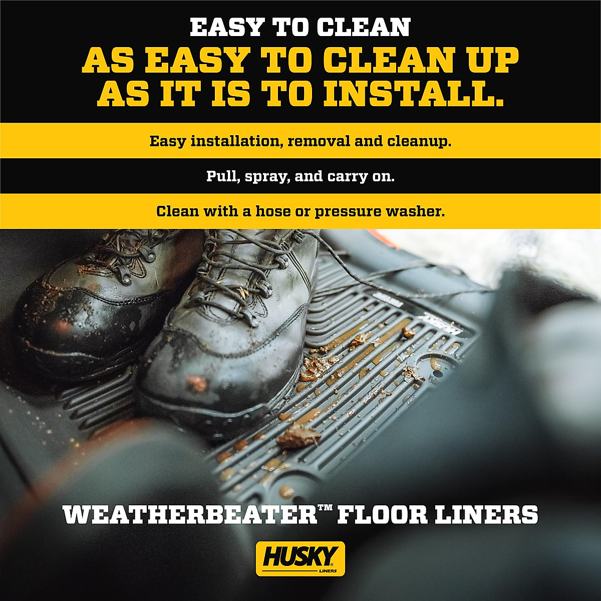 Husky Liners | Weatherbeater | Fits 2011 - 2020 Toyota Sienna | Second Row Liner, Grey | 19842