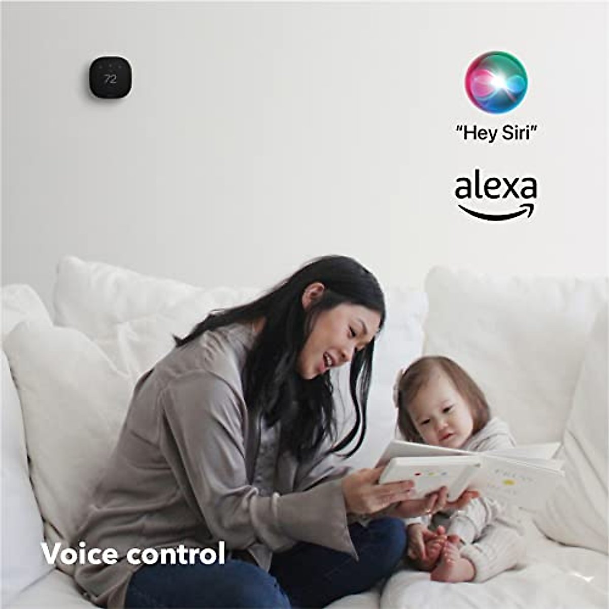 NEW 2022! ecobee Smart Thermostat Premium with Siri and Alexa and Built in Air Quality Monitor and Smart Sensor