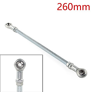 FSFY M8260mm Adjustable Steering Tie Rod kit Ball Joint Ball Joiner Bolt Tie for 49cc Electric ATV Go Kart Accessory Steering Column Steering Suspension Silver