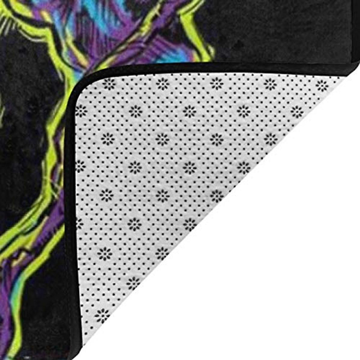 SWEET TANG Area Blacklight by Evil Witch Rug Soft Anti-Skid Floor Carpet Bedroom Rug Flannel Carpet Non-Slip Home Decor Durable Bedside Rug Premium Play Mat