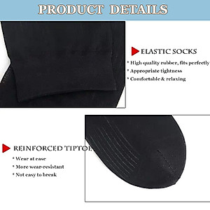 Uaussi 10 Pairs Mens Ultra Thin Dress Socks Silk Sheer Business Socks Soft Nylon Work Trouser Sox Mid Calf