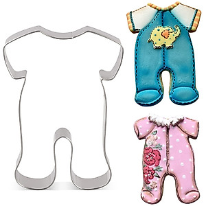 LILIAO Pajama Shape Cookie Cutter Baby Shower - 3.4 x 4.7 inches - Stainless Steel